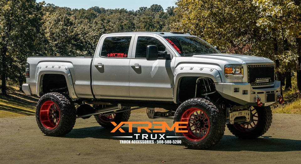 Fits 15-19 GMC Sierra 2500 3500 HD Paintable Black Boss Pocket Fender ...
