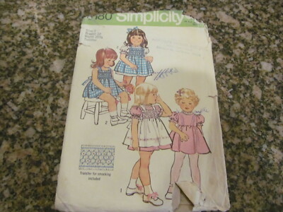 *Vintage 1973 Pattern Simplicity 6180 toddlers dress, pinafore ...