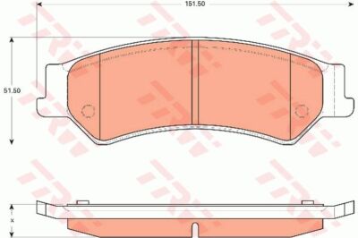 TRW Rear Brake Pads GDB7685 fits Ford Falcon FG 4.0 i G6/XR6 4.0 i ...