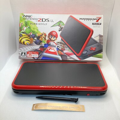 New Nintendo 2DS XL LL Mario Kart 7 Red Black Console NTSC-J (Japan ...