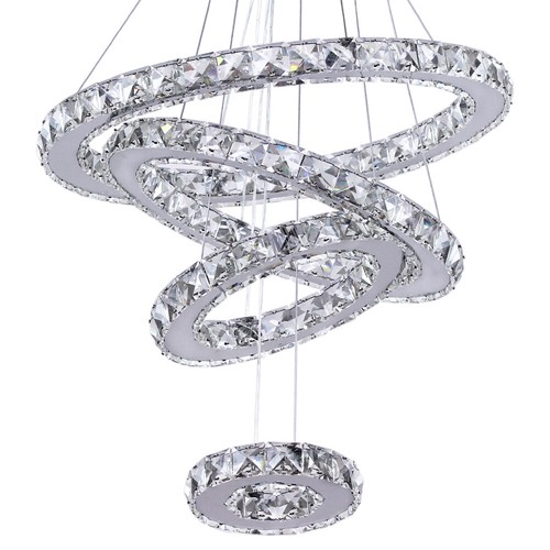 Crystal Ring Chandelier LED Pendant Light Hanging LED Chandelier for ...