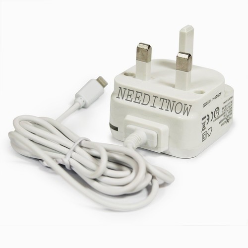 UK MAINS CHARGER AC WALL PLUG WHITE FOR APPLE iPad mini iPHONE 5,5s,5c ...
