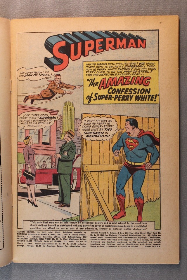 Action Comics #302 *1963* "The Amazing Confession Of Super-Perry White ...
