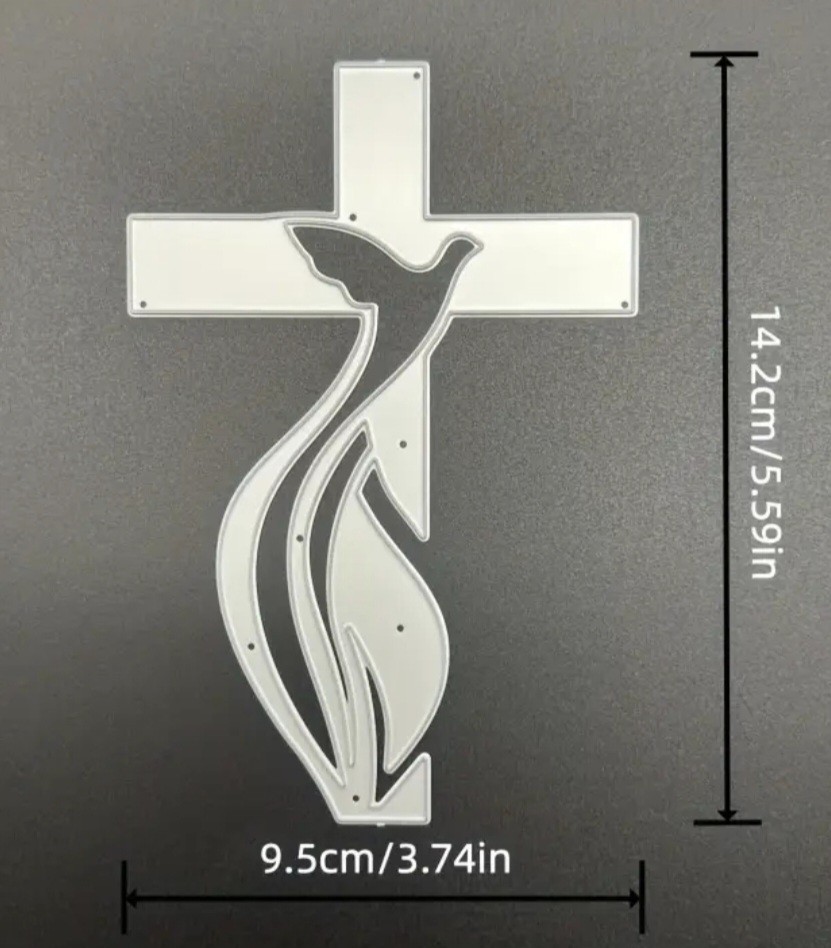 Metal Cutting Dies Easter Cross Die Crosses Sympathy Large Card Making ...