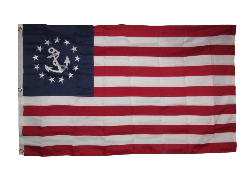 3x5 Embroidered Sewn Naval Yacht Ensign Nautical 600D 2ply Nylon Flag 3 ...