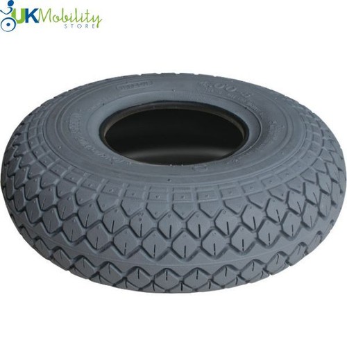 330x100 400x5 Grey Block Mobility Scooter Tyre 4.00-5 Diamond Tread ...