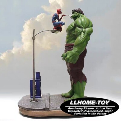 Spider-Man Spidey Hulk Resin Model Kit Unpainted 3d Print GK Statue ...