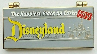 DLR Retro Ticket Book Pin 2010 Disney Hinged Happiest Admit One A - E ...