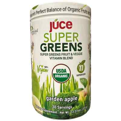 Terra Kai USDA Organic Juce Super Greens Fruit Veggie Powder, 13.23 Oz ...
