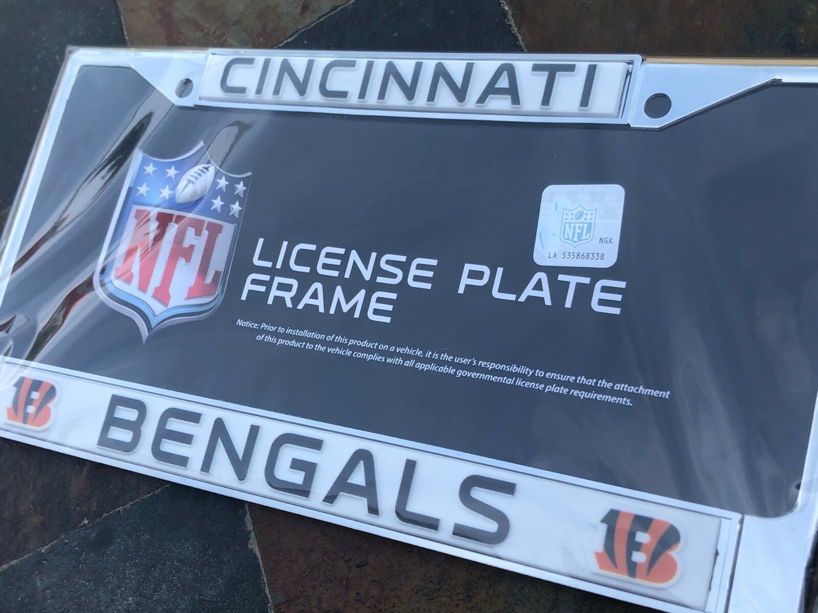 1 Cincinnati Bengals Chrome Auto License Plate Frame | eBay