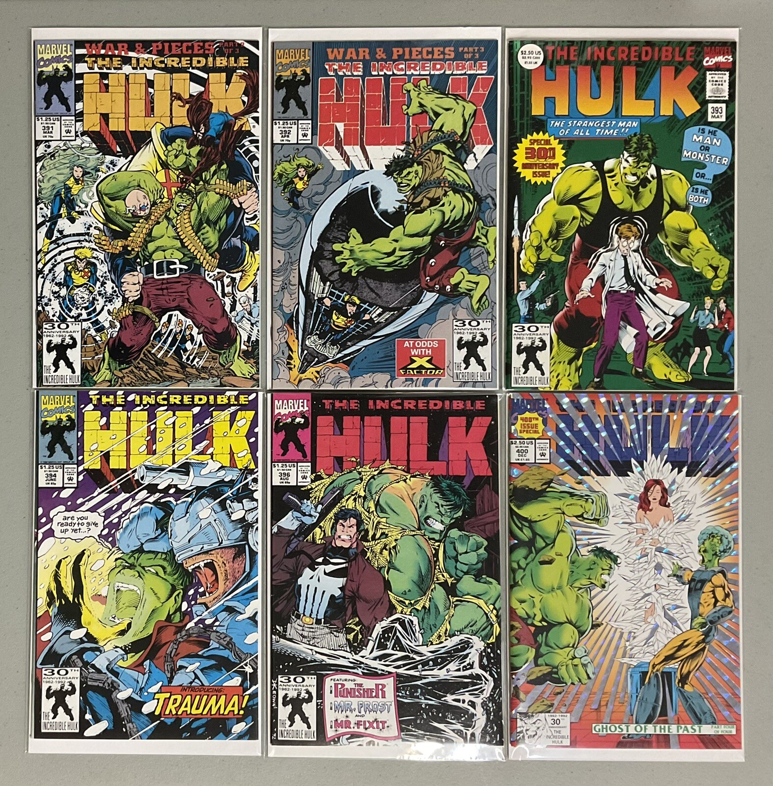 🔥Marvel Comic Keys🔥Incredible Hulk #391 392 393 394 396 400🔥NM-(9.0-9.6 ...