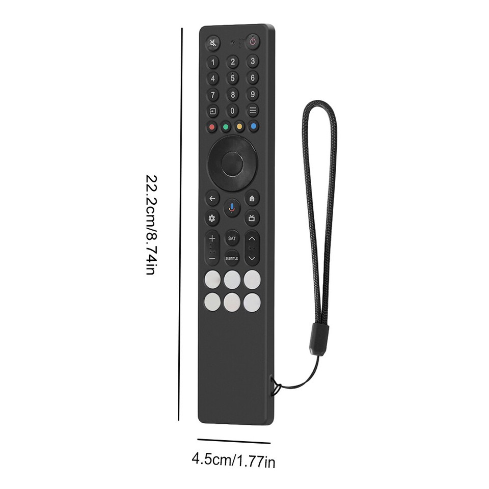 For TCL RC833A Silicone Remote Control Protective Case with Lanyard ...