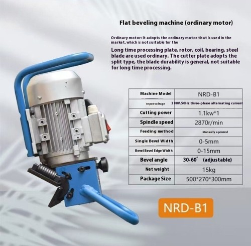 Hand-held Flat Beveling Machine Stainless Steel Grinding Steel Plate ...