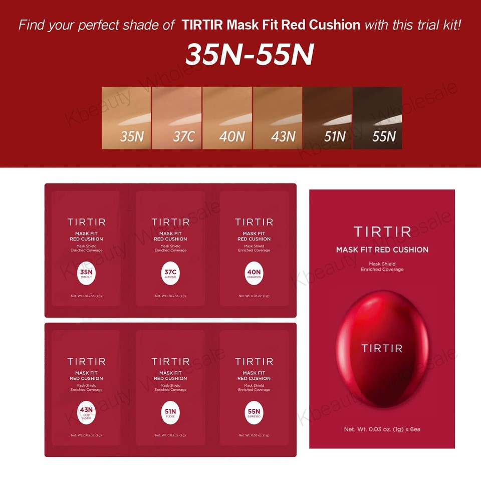 [TIRTIR] Mask Fit Red Cushion Trial Kits, 30 Colors, Trial Kits, US Seller | eBay