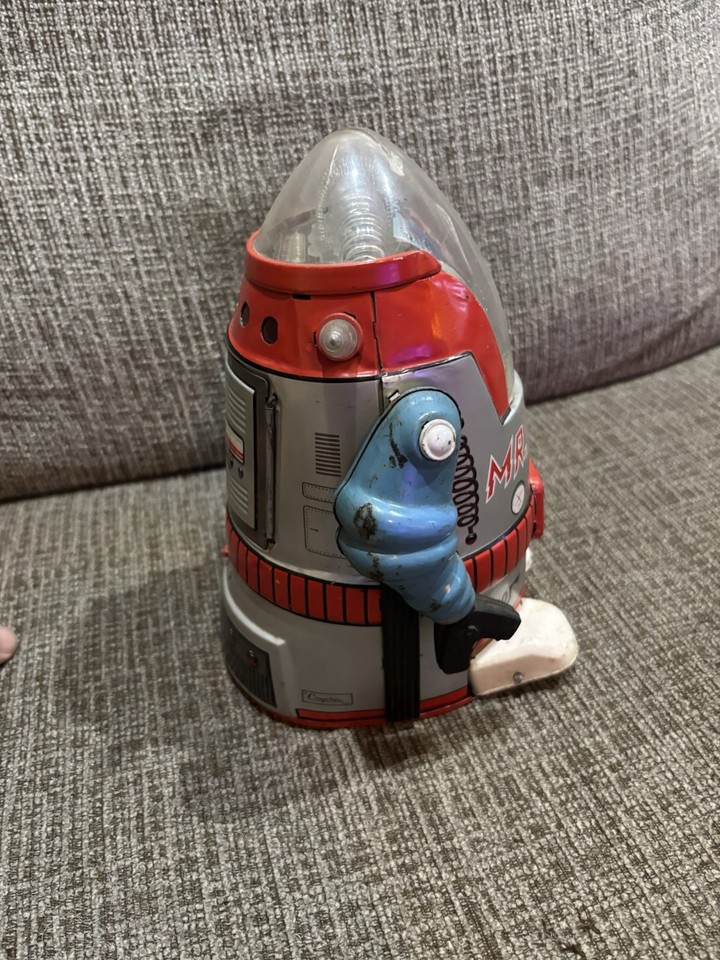 Vintage Yonezawa Japan Tin Mr. Atomic Space Toy Robot Battery Operated | eBay