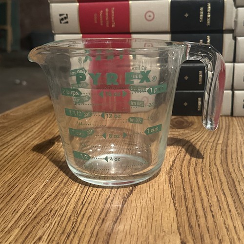 Vintage PYREX Easy Read Glass Measuring 2 Cup & Metric Open Handle | eBay