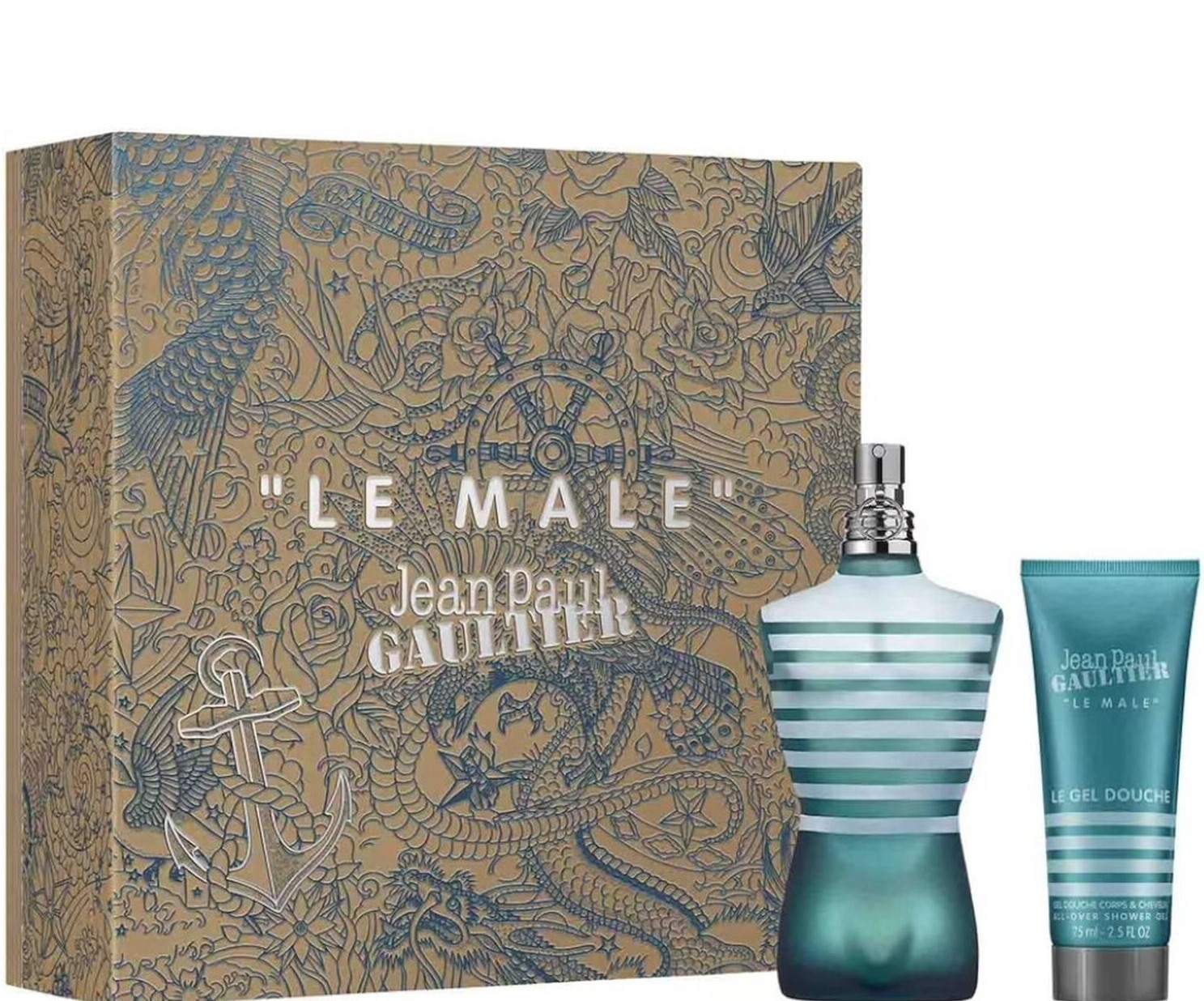 Jean Paul Gaultier Elixir Scandal gift set 50 75ml EDT Shower Gel Mini ...