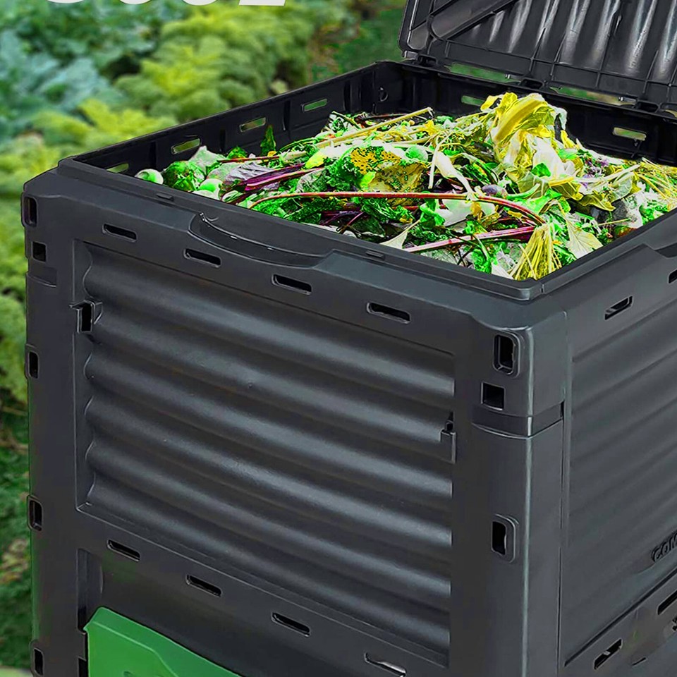 Eco Friendly 300L Garden Composter Bin Organic Waste Compost Converter ...