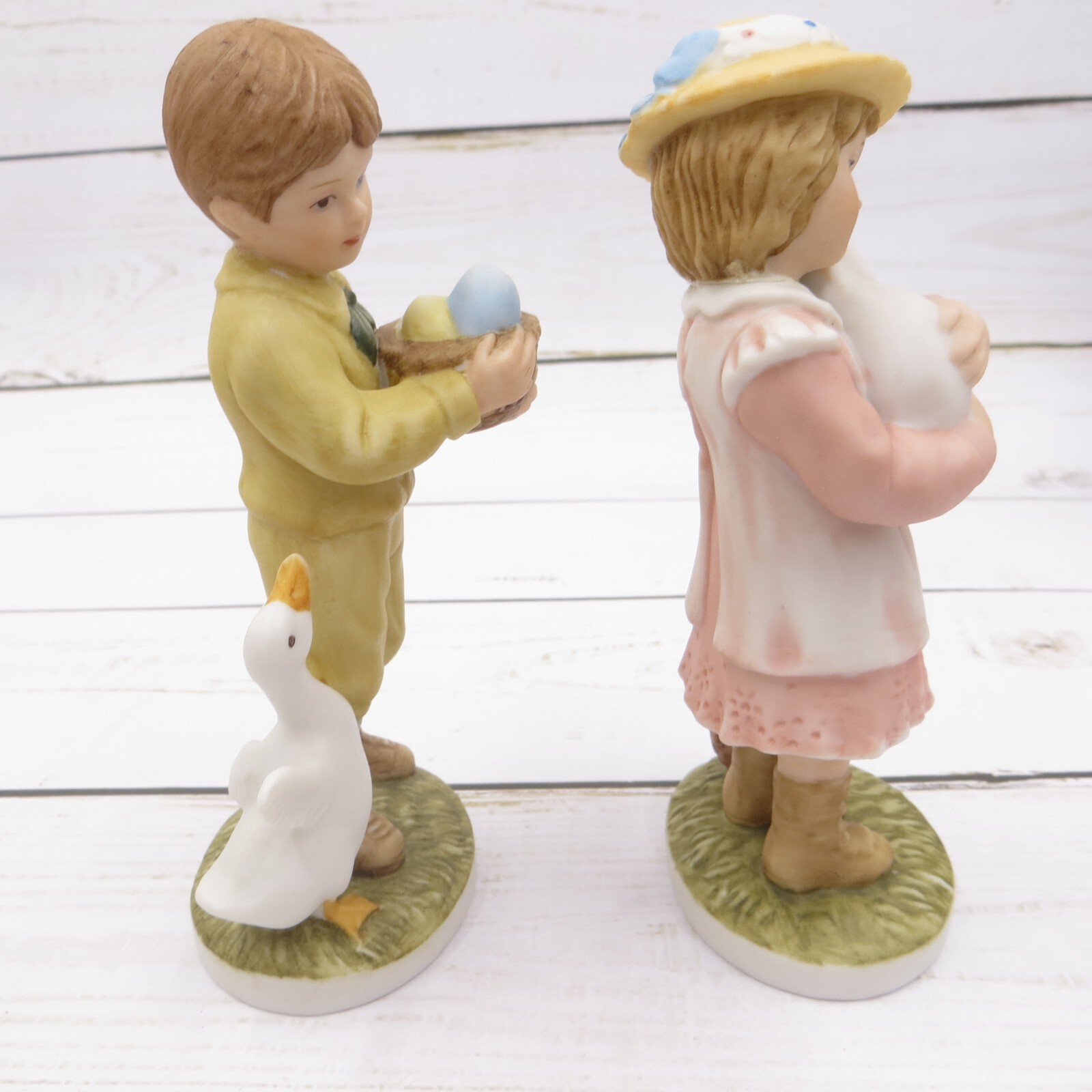 Treasured Memories Porcelain Figurines Springtime Friends Boy Girl ...