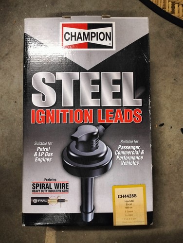 Champion Ignition Leads Heavy Duty Inductive Core For Hyundai Excel ...