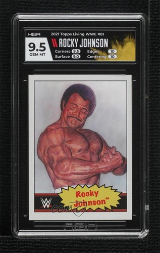 2021 Topps WWE Living Set /827 Rocky Johnson #81 HGA 9.5 GEM MINT | eBay