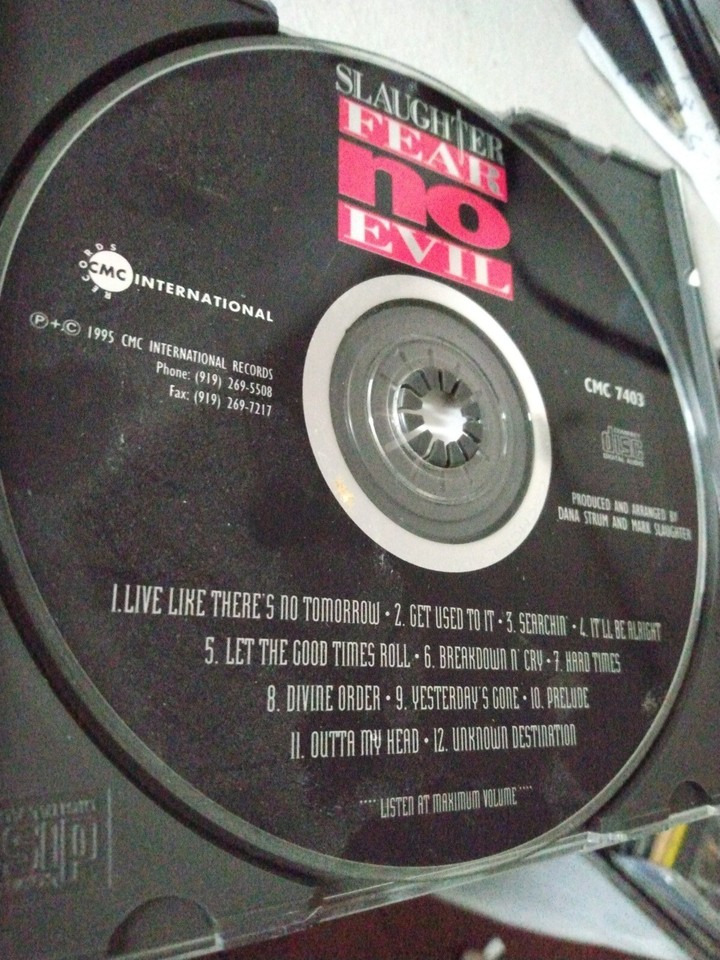 Fear No Evil - Slaughter (CD, Album, 1995) CMC International | eBay