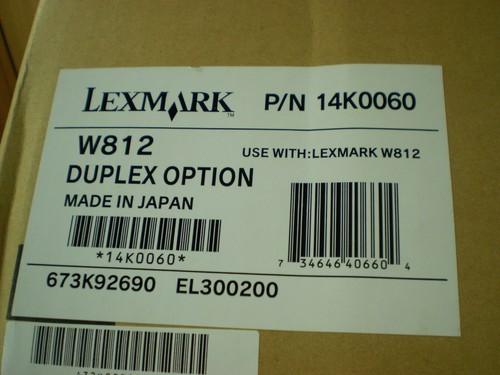 LEXMARK W812 DUPLEX UNIT LASER PRINTER 14K0060 673K92690 GENUINE ...
