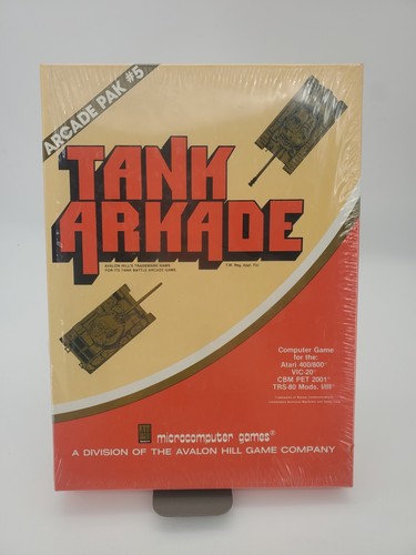 SEALED Tank Arkade Arcade Avalon Hill Atari 400/800,Pet,TRS-80 Mod I ...
