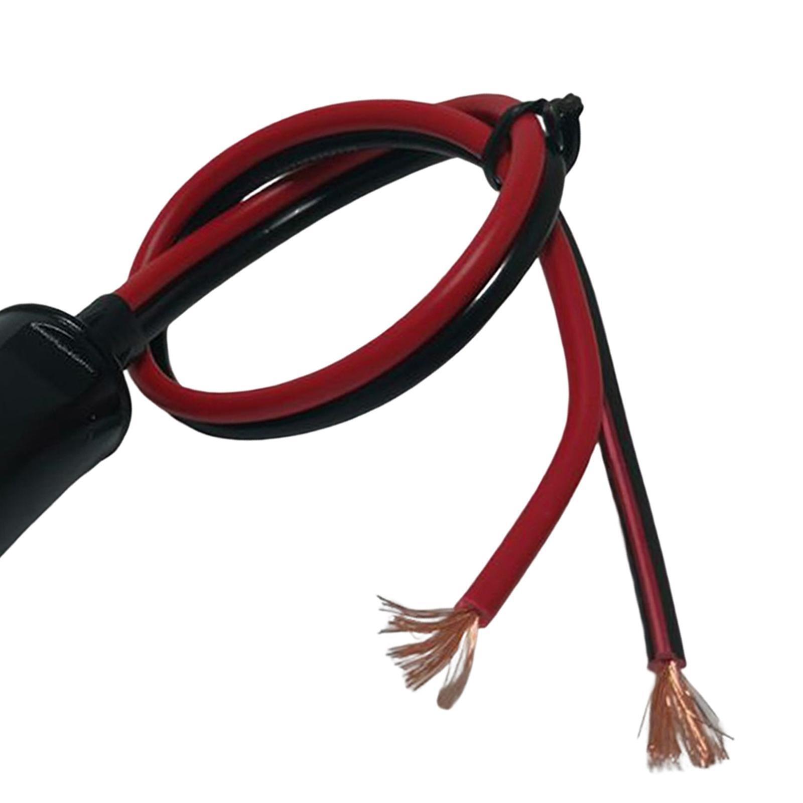 12V 24V Cigarette Lighter Male Plug with Leads 30A Fuse Easy to Plug in ...