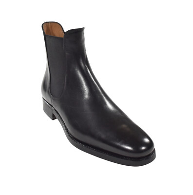 Ralph Lauren Purple Label Black Leather Penfield Chelsea Boots 10.5 New ...