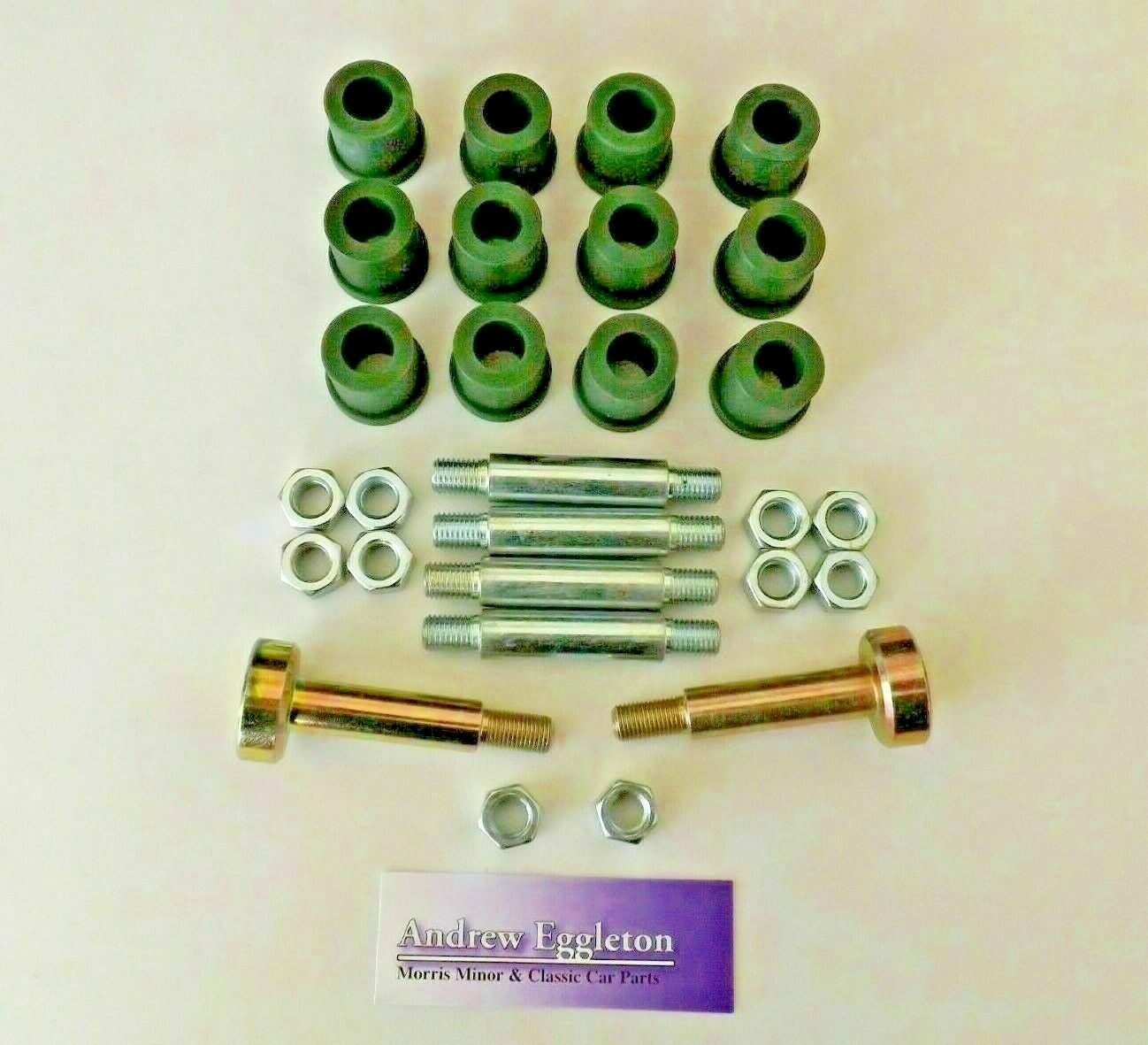 MORRIS MINOR REAR SPRING PIN & POLYURETHANE BUSH KIT BOTH SIDES | eBay