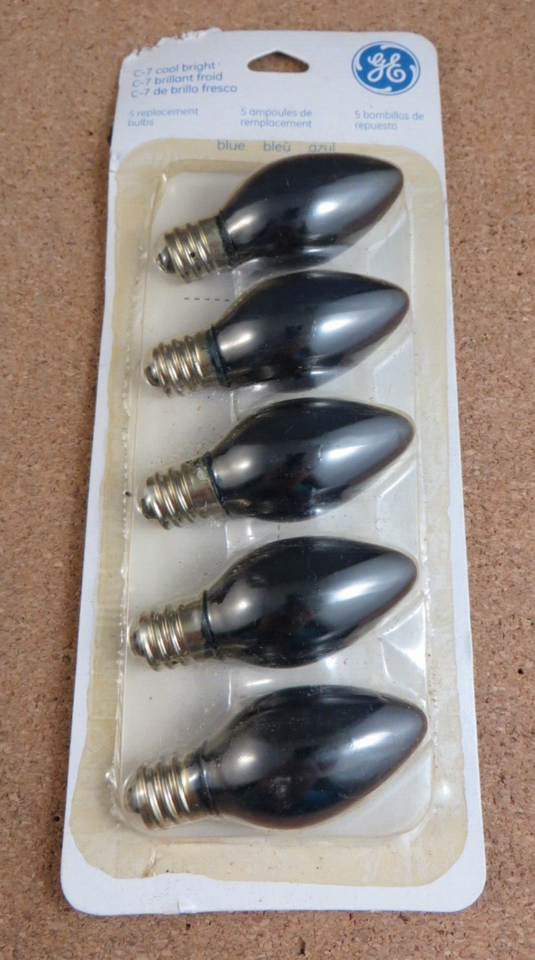 Vintage Christmas Tree String Lights New C7 In Box Replacement Bulbs ...