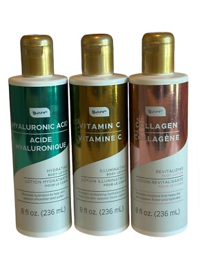 b.pure TRIO Collagen, Hyaluronic and Vitamin C Body Lotions 8 Oz. Each ...