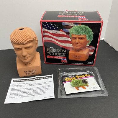 Chia Pet Donald Trump, Decorative Pottery Planter, Freedom of Choice | eBay