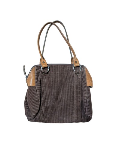 Vintage Davey's Of Worcester Corduroy Brown Purse Bag Double Handle | eBay