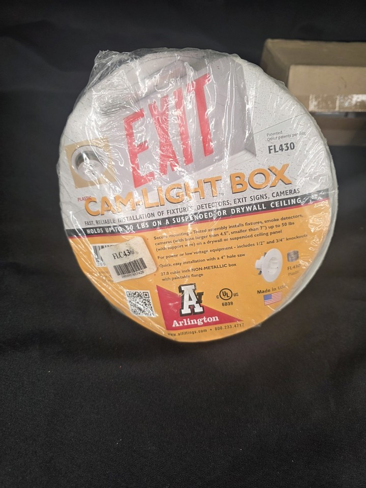 Arlington Plastic Cam-Light Box White For Suspended Ceilings Exit Signs ...