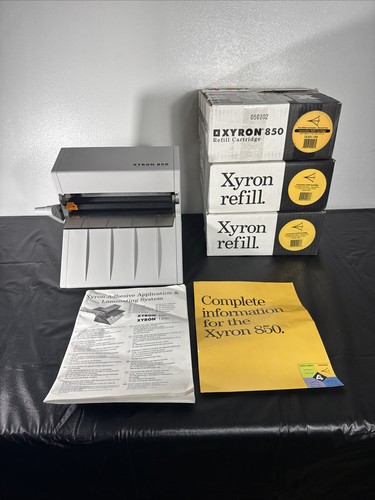 Xyron 850 Manual Cold Laminator Machine w/3 Lamination Refills 4” Works ...
