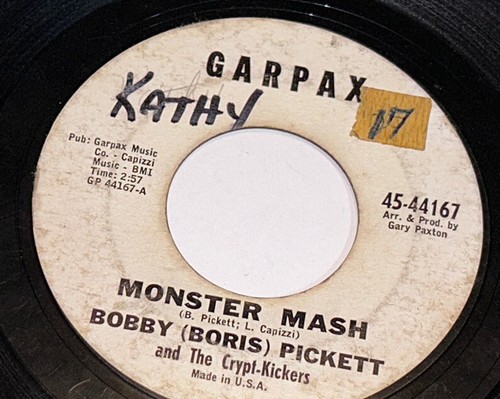 Bobby Boris Pickett Monster Mash & Monster Mash Party Country 45 Rpm ...