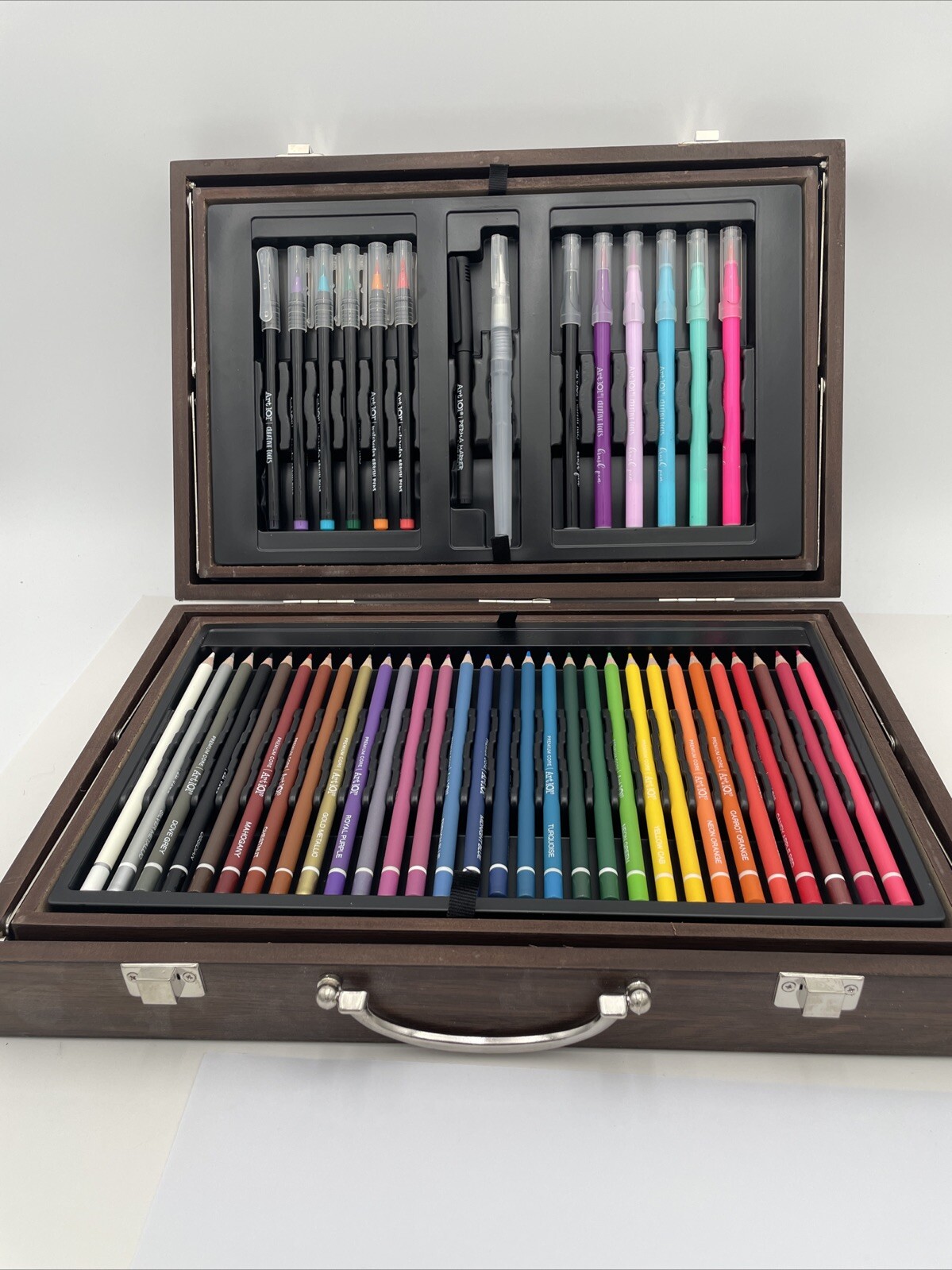 Art 101 Platinum Deluxe Multimedia Art Set - 151 Pieces Wooden Case New ...