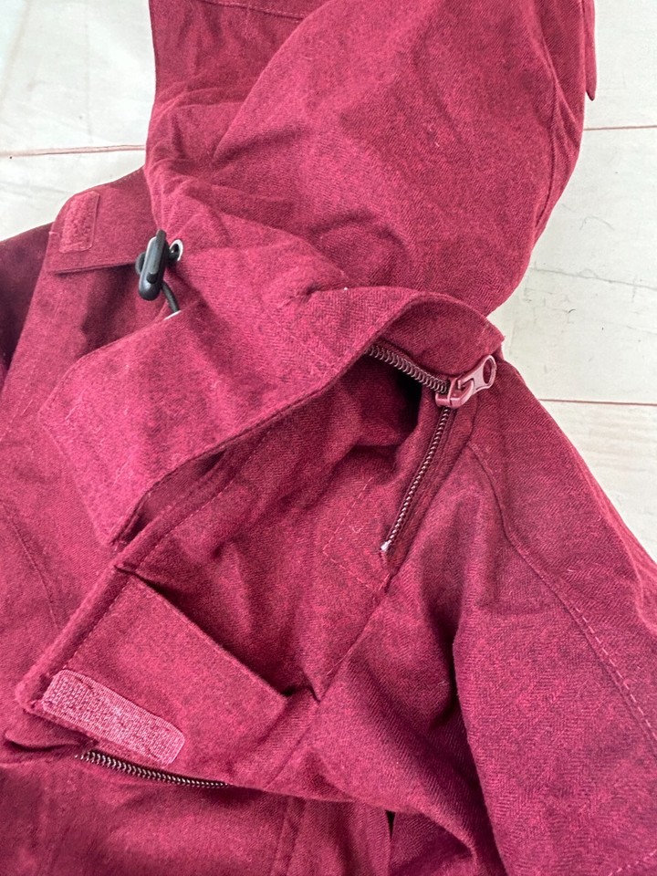 bonprix bpc Sport Hooded Waterproof Coat Maroon Detachable Hood ...