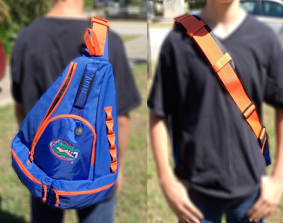 U/FL NCAA Gator Ripstop Nylon Sling Backpack Plus Free Gator Songs CD ...
