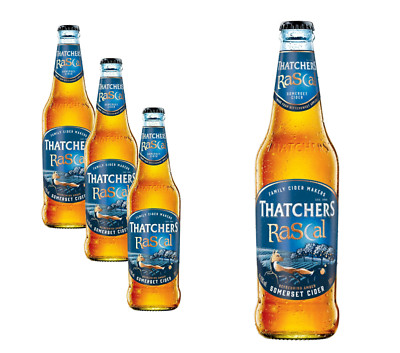 3 x Thatchers Rascal 0,5l- Refreshing Amber Somerset Cider mit 4,5% Vol ...