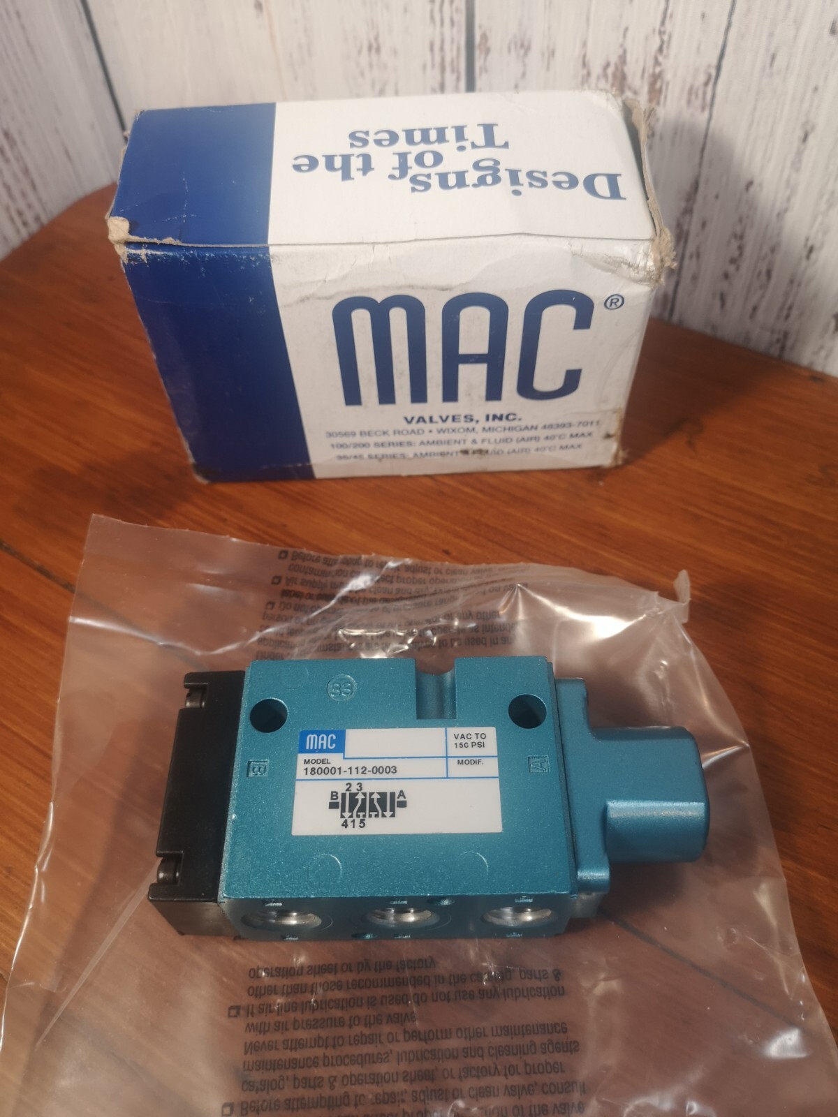 MAC VALVES INC 180001-112-0003 / 1800011120003 (BRAND NEW) | eBay
