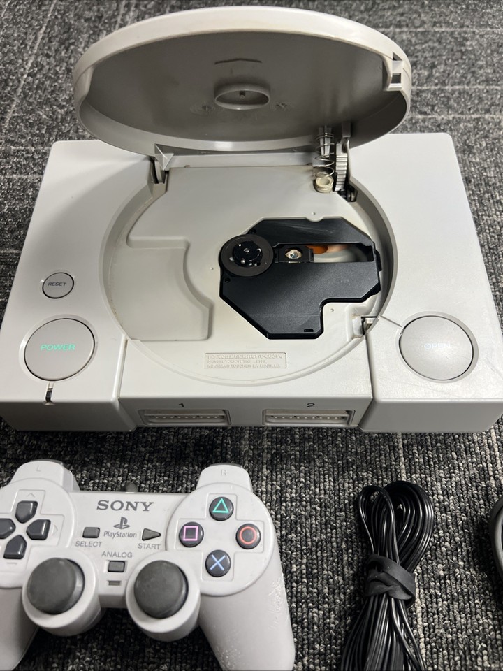 JW Sony PlayStation 1 PS1 Game Console Gray Tested And Working w ...