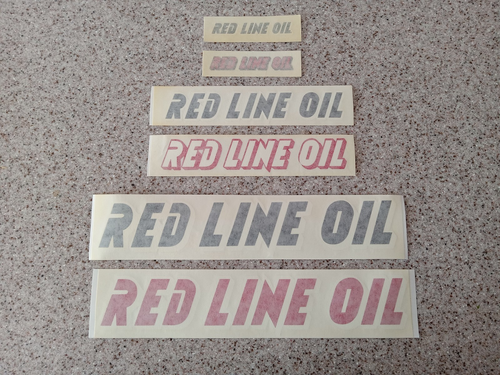 LOT OF 6 VINTAGE RED LINE OIL ADVERTISING STICKERS (NOS) | eBay