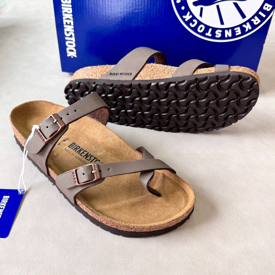 Birkenstock Mayari Birkibuc Toe Loop Buckle Women's Sandals Mocha ...