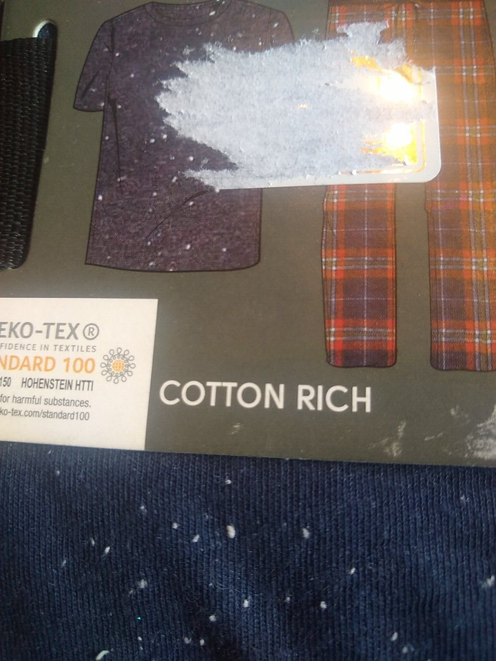 Primark Pajama Set Men's L Brand New Cotton Rich Oeko-Tex Navy blue ...