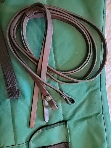 Vintage Circle Y Dark oil Western split show reins With Sterling ...