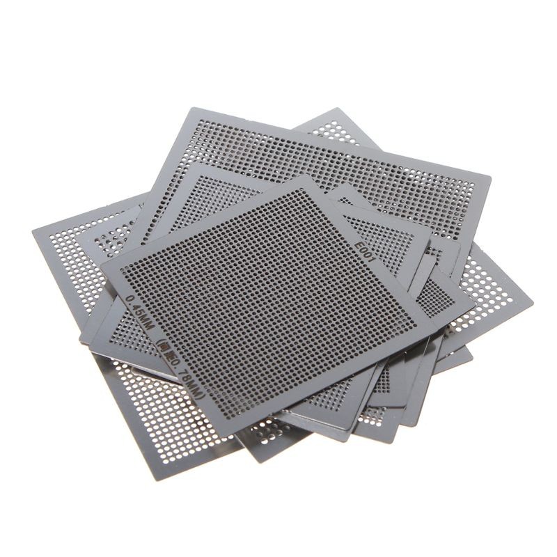 Computer IC Chip Repair Stencils BGA Reballing Stencil Template Kit for ...