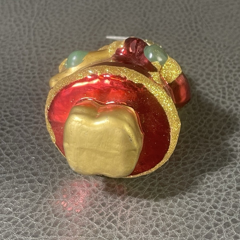 Pier 1 Santa Christmas Ornament Glass Christmas w Original Tag 3.5 ...